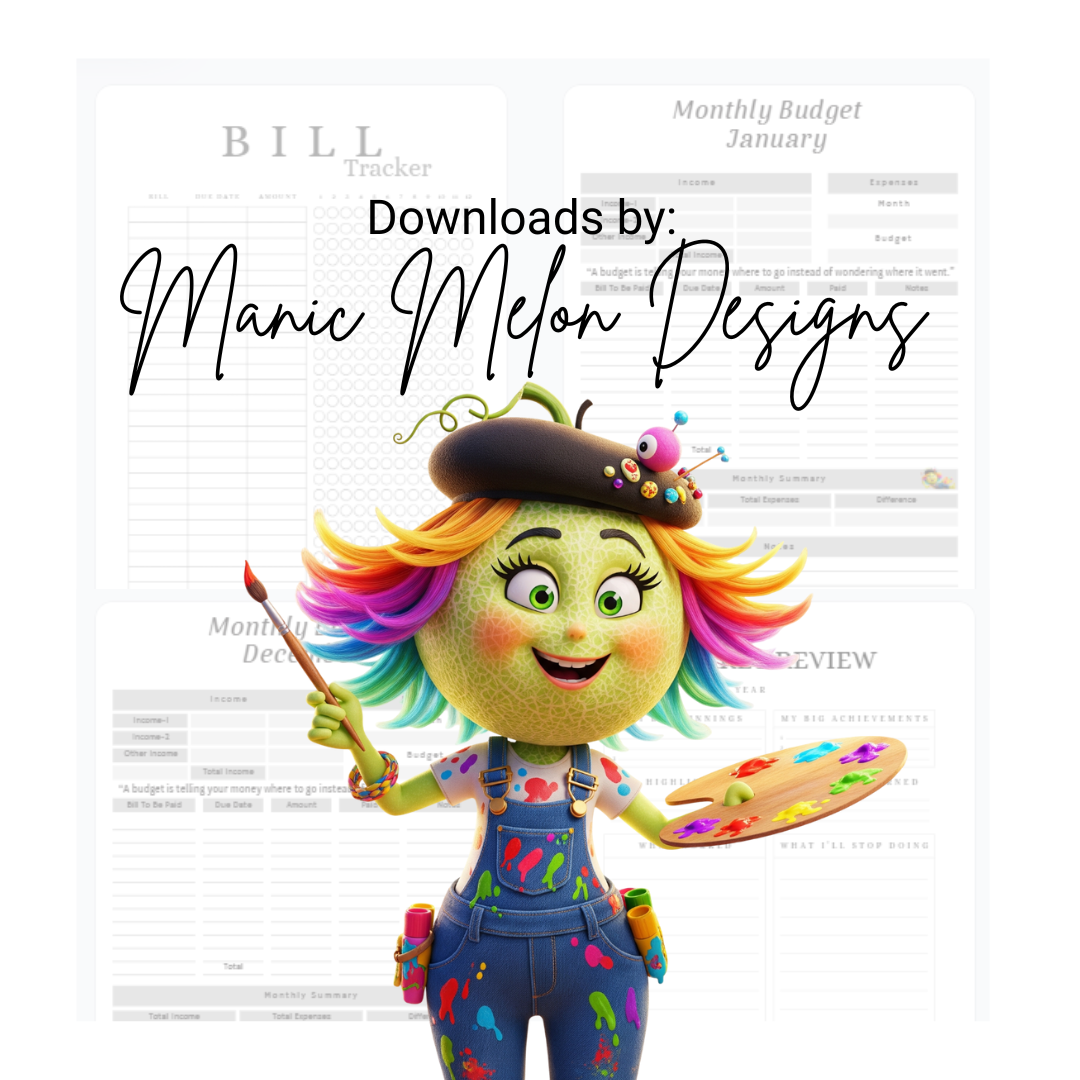 Minimalist Budget Bundle Printable Manic Melon Designs